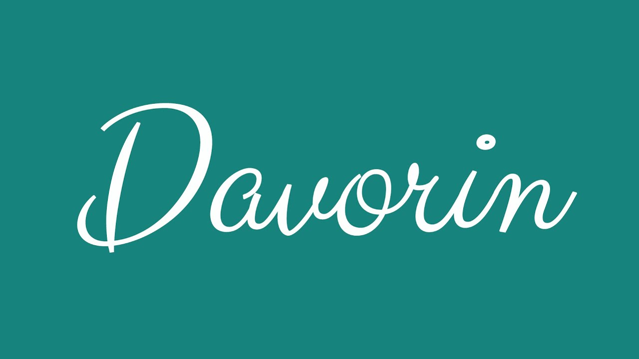 Learn how to Sign the Name Davorin Stylishly in Cursive Writing - YouTube