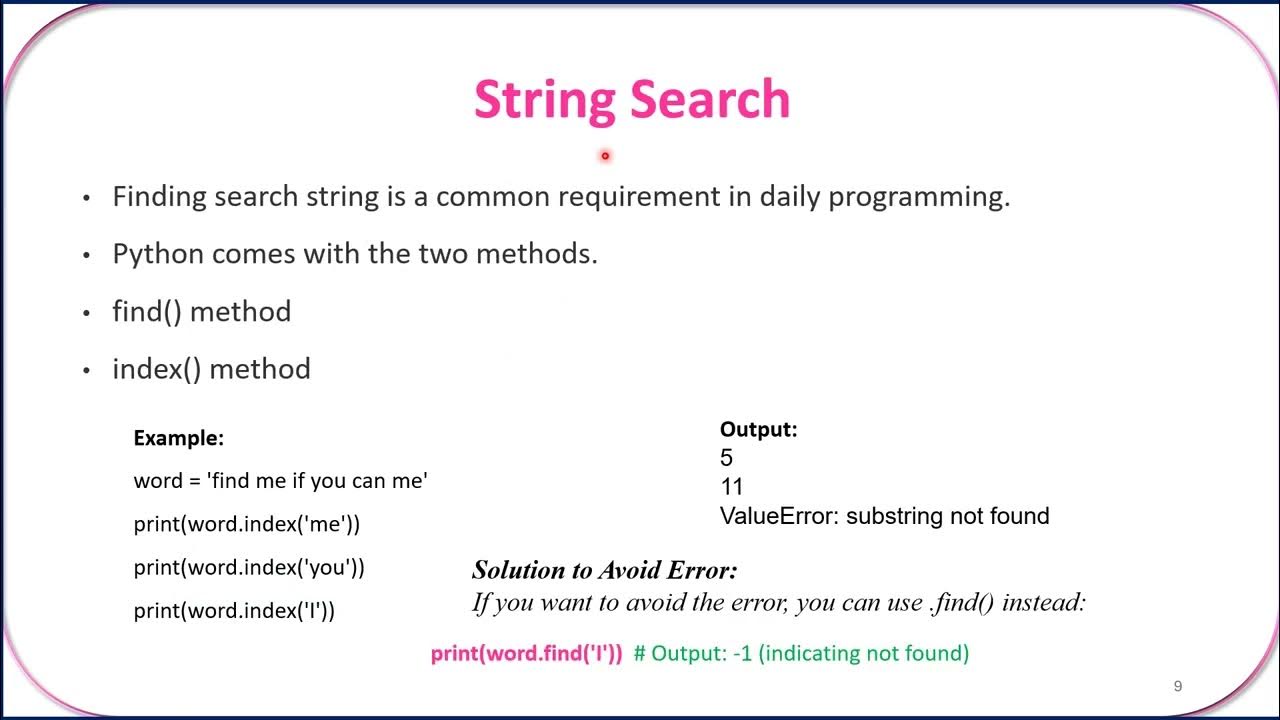 String Manipulations - YouTube