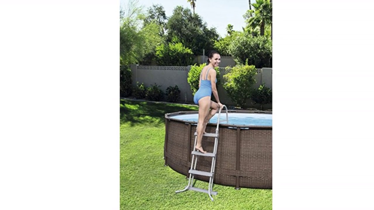 Bestway BW58330 42 Inch Above Ground Pool Ladder - YouTube
