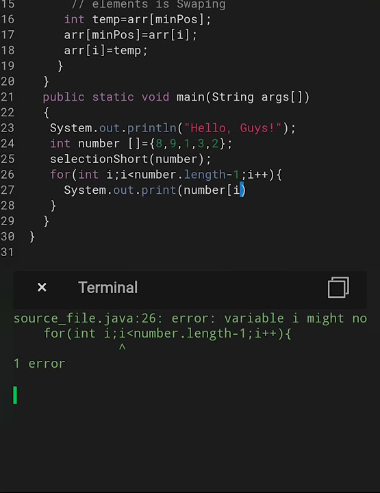 Selection Sort in Java - YouTube