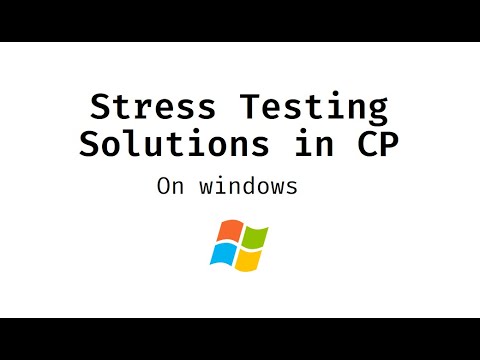 Stress Testing in Competitive Programming (on Windows!) - YouTube