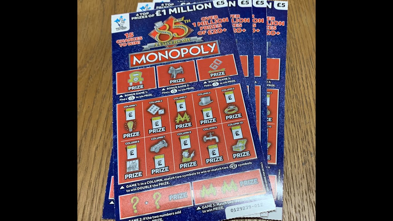 Midweek Scratch Cards With Monopoly 85th Anniversary - YouTube