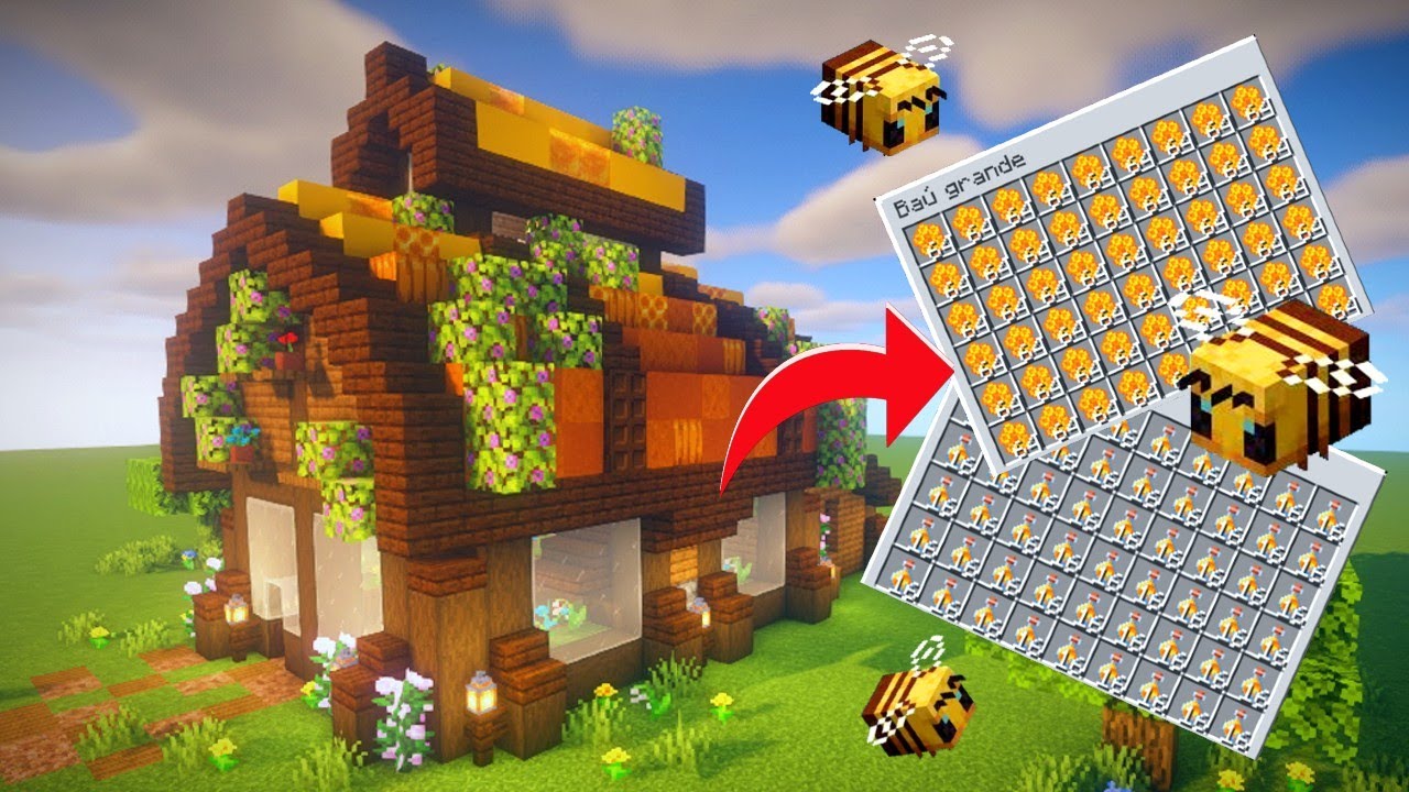 Tutorial: FARM de MEL com APIÁRIO no Minecraft - YouTube