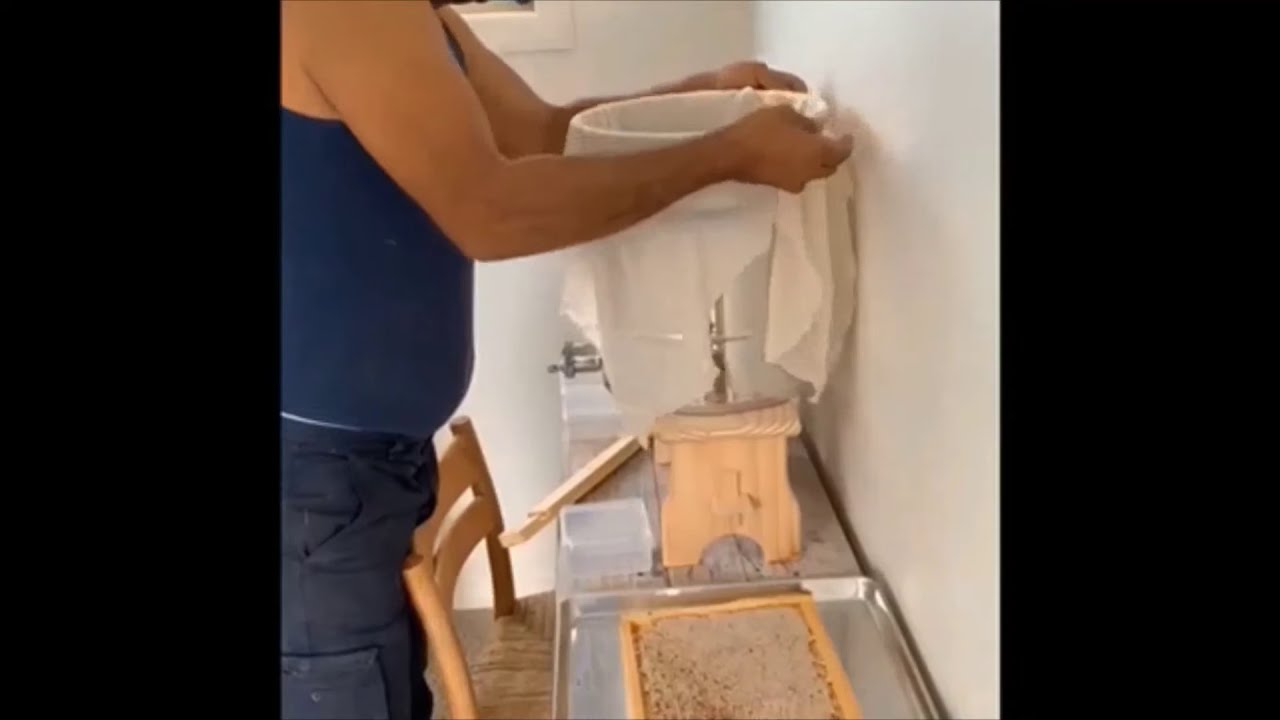 Harvesting Honey: the Crushing & Straining Method - YouTube
