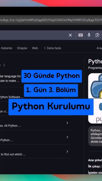 Python Kurulumu ve Vs Code Kurulumu | 30 Günde Python Öğren 1. Gün 3. Bölüm - YouTube