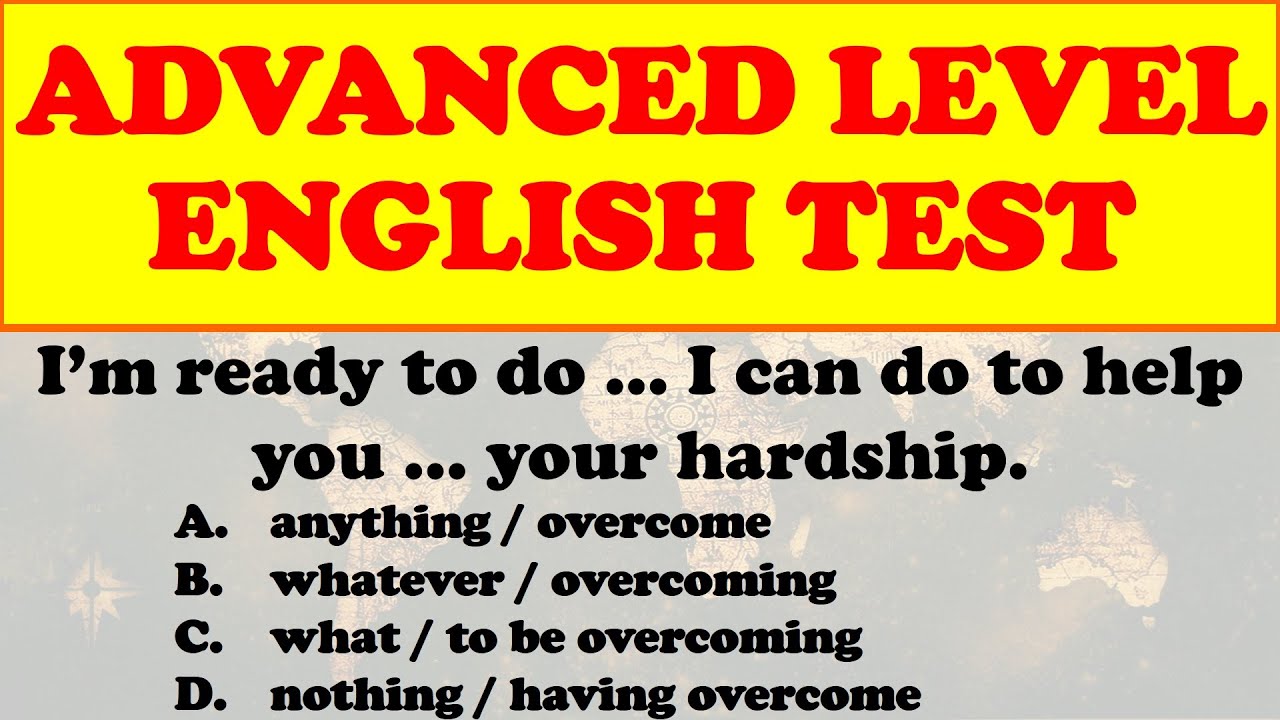 English Grammar Test | Advanced Level Grammar Test - YouTube