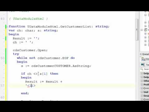 Delphi Labs: DataSnap XE - jQueryMobile Web Frontend (Part 3/3) - YouTube