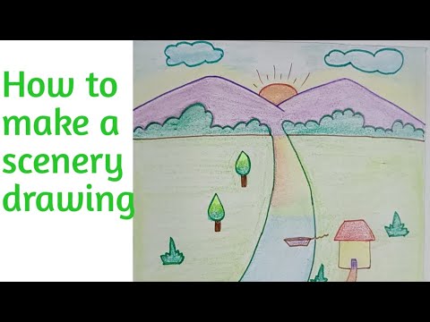 How to make a Scenery/ Scenery drawing #drawing - YouTube