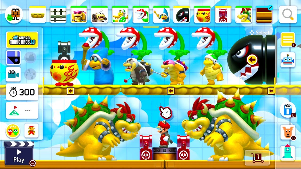 Hard Level! Super Mario Maker 2 - All Bosses Course Maker Experiment ...