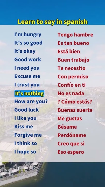 SPANISH VOCABULARY Intermediate/Learn the Most useful Spanish ...