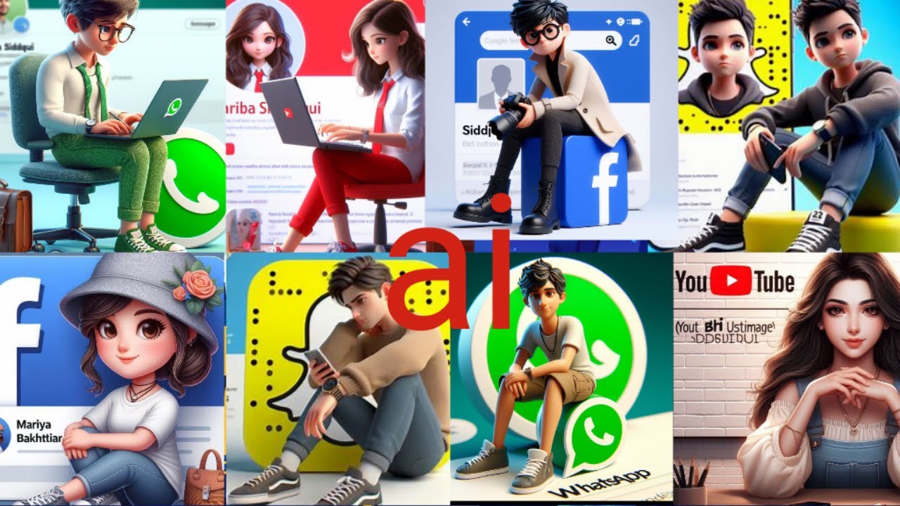 How to create 3D AI social media images | AI portraits new trend | AI ...