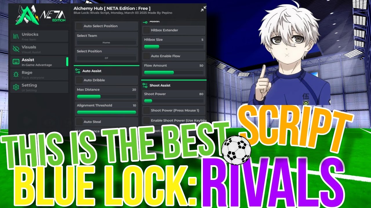 [UPD] Blue Lock: Rivals Script –Auto Dribble, Shoot Power, Auto Goal ...