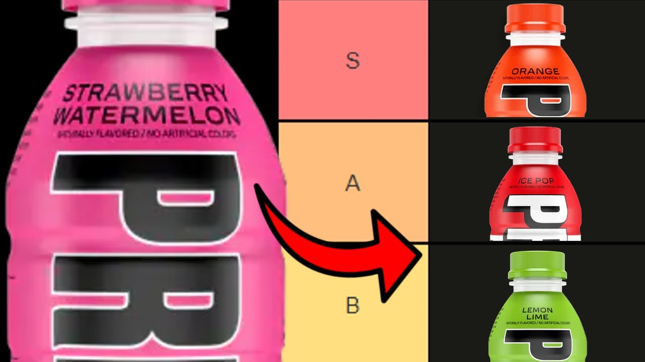 Prime Hydration Tier List (with Strawberry Watermelon) - YouTube