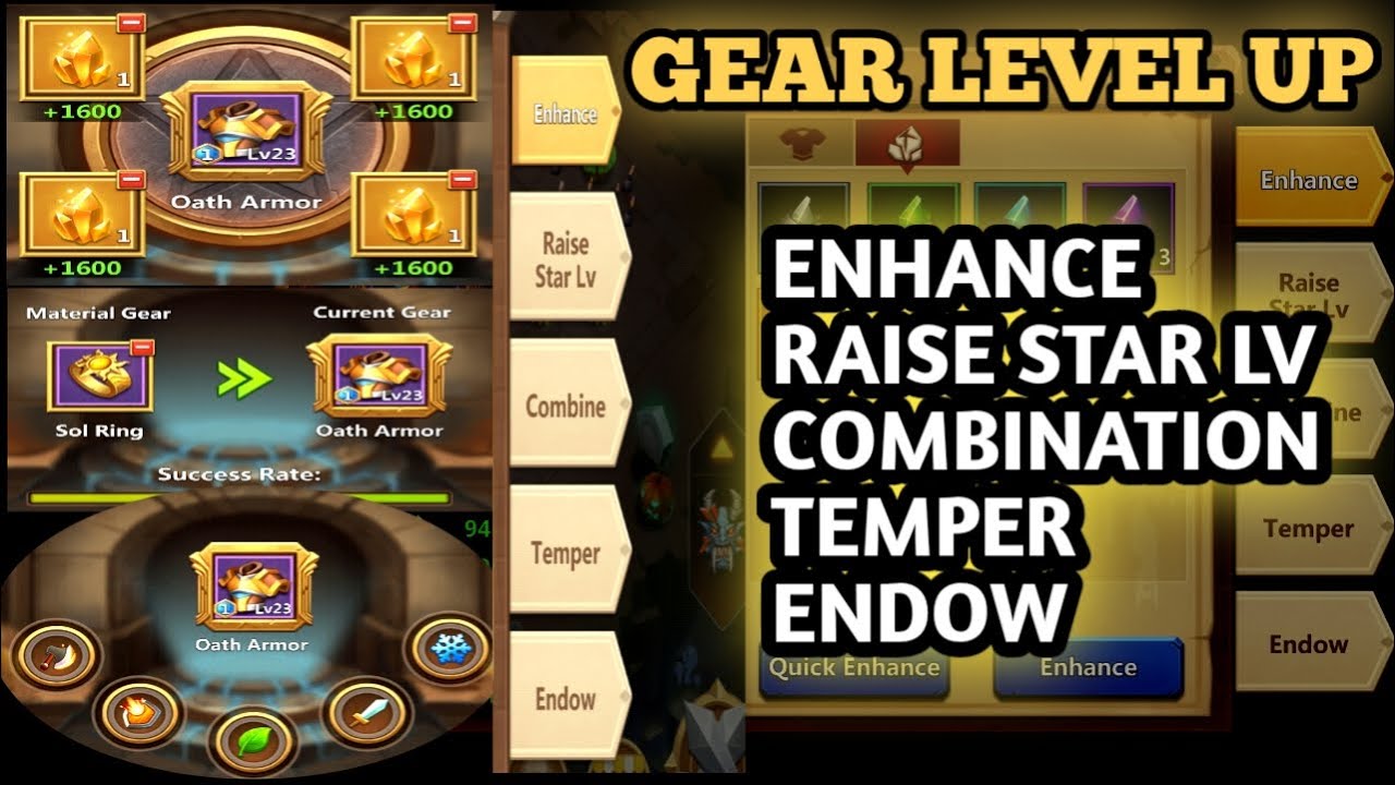 GEAR LEVEL UP | ENHANCEMENT.COMBINING.RAISE STAR LV.TEMPERING.ENDOWING ...