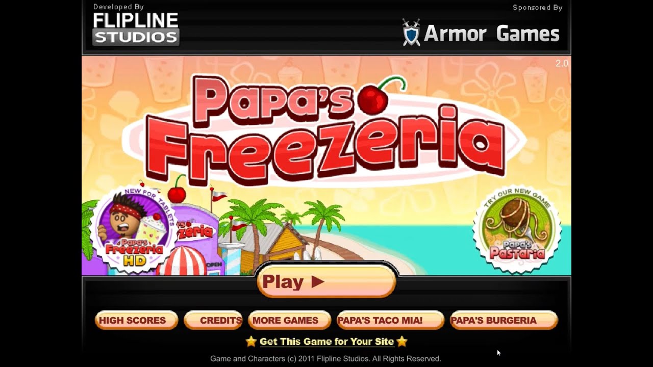 Papa's Freezeria Gameplay (Flash Game) - YouTube
