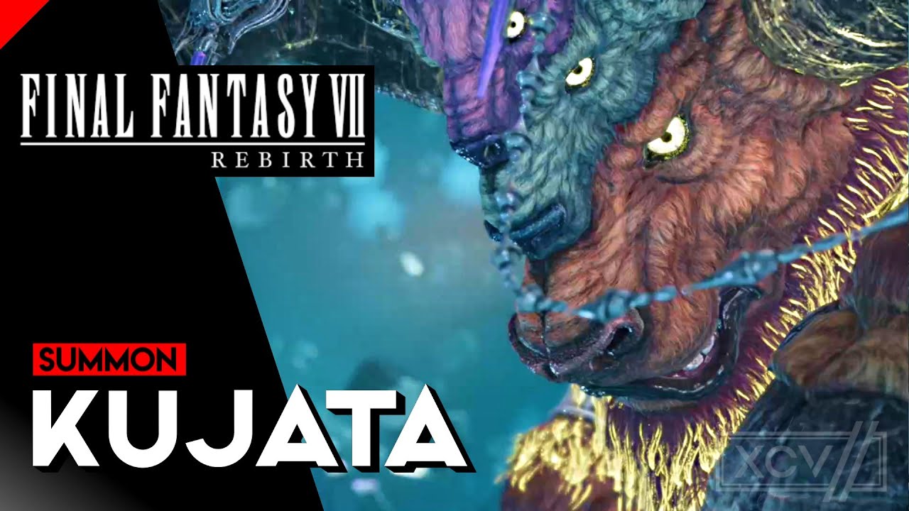 Final Fantasy 7 Rebirth - KUJATA Summon Boss Fight (Full Might) + Great ...