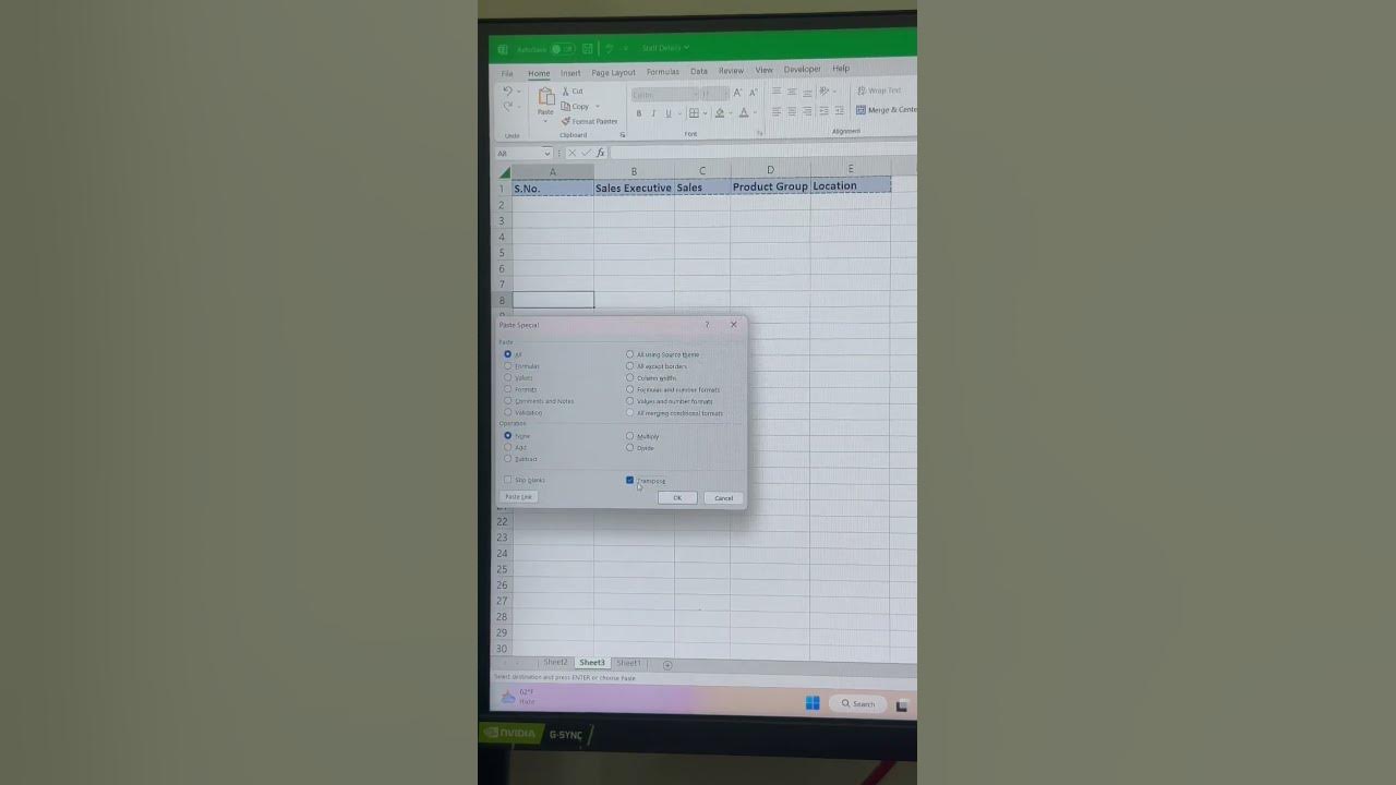 Easy Tricks Transpose Data In Excel Transpose Rotate Data From Rows To Columns Or Vice 0598