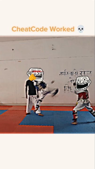 Taekwondo CheatCode 💀 | kid troll face edit | #taekwondoo #edit #trollface - YouTube