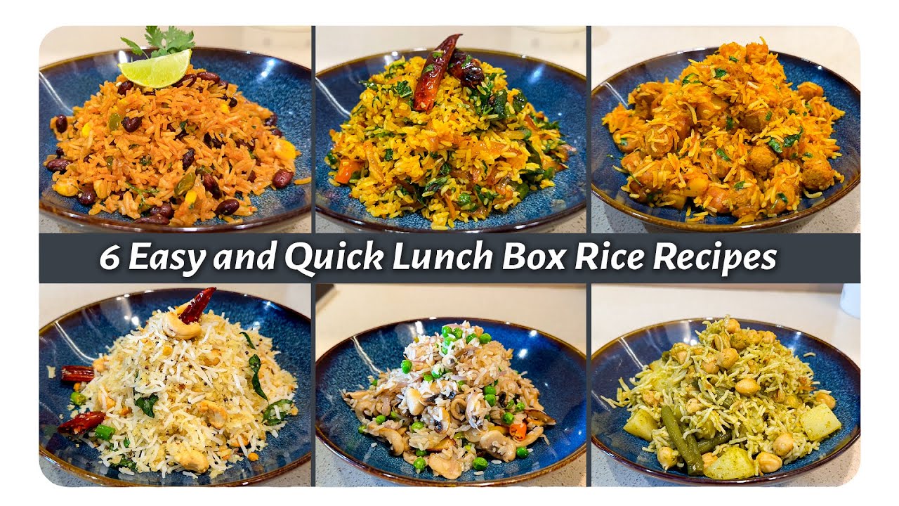 6 Easy Rice Recipes for School & Office Lunch Boxes | Quick & Delicious ...