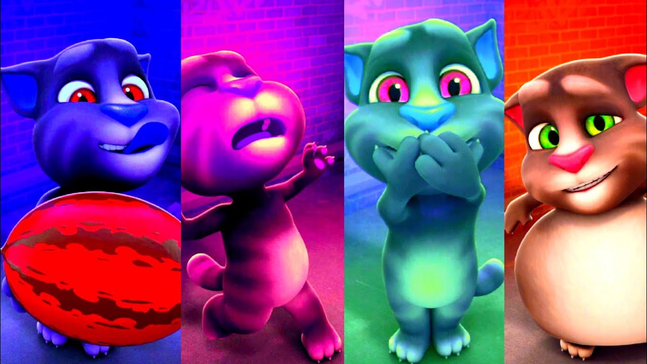 My Talking Tom colours funny movement || Talking Tom 🔴 All NEW Episodes ...