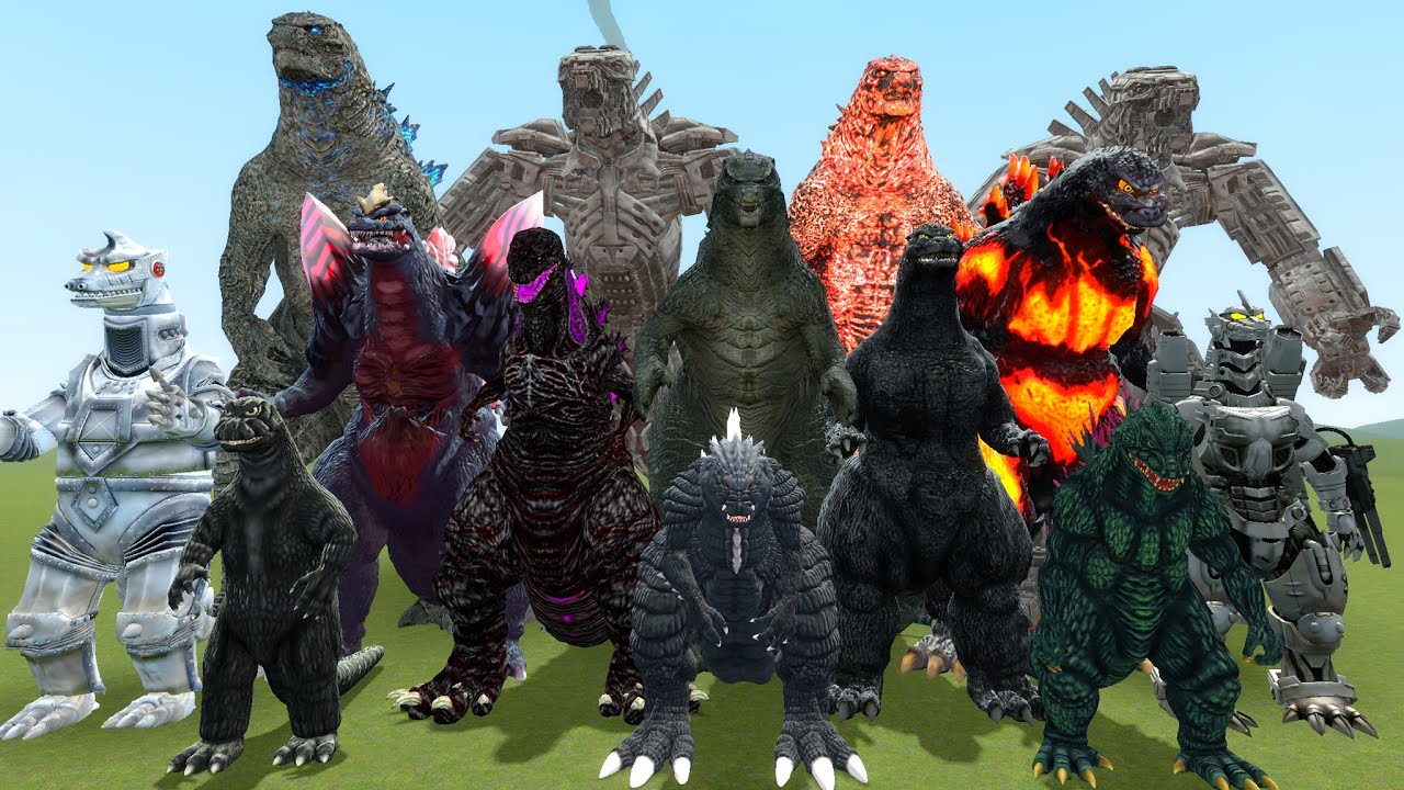ALL Godzilla The Stomping Kaijus Battle in Garry's Mod (Godzilla ...