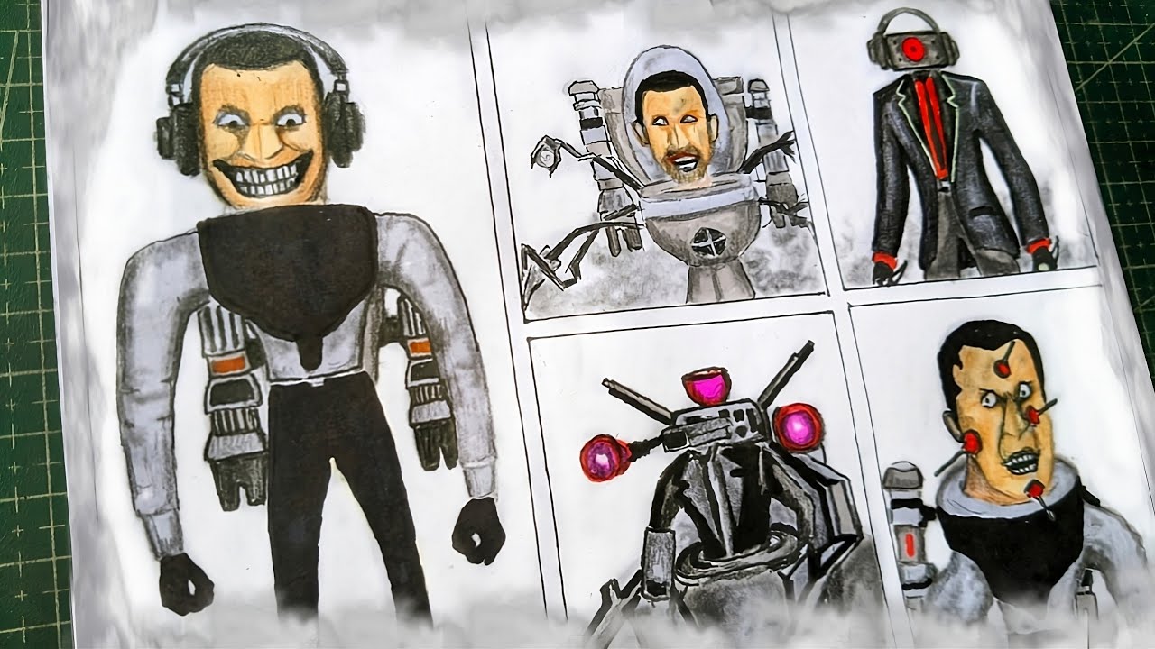 [Drawing] Epic Battle of Jetpack Mutant Toilet vs Speakerman / Skibidi ...