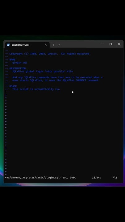 #shorts Edit Environment Variables For SQLPLUS console In Oracle ...