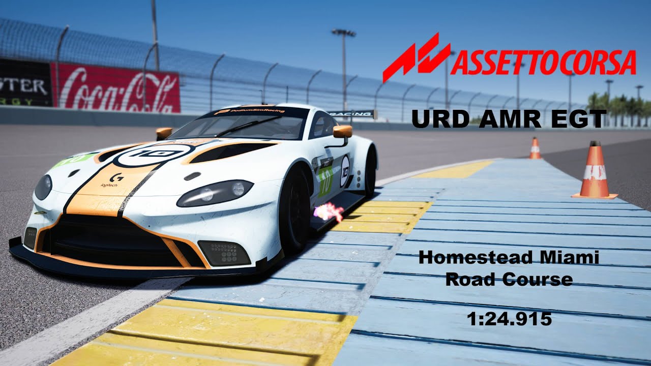 1:24.915 at Homestead Miami Road Course in URD AMR EGT on Assetto Corsa ...