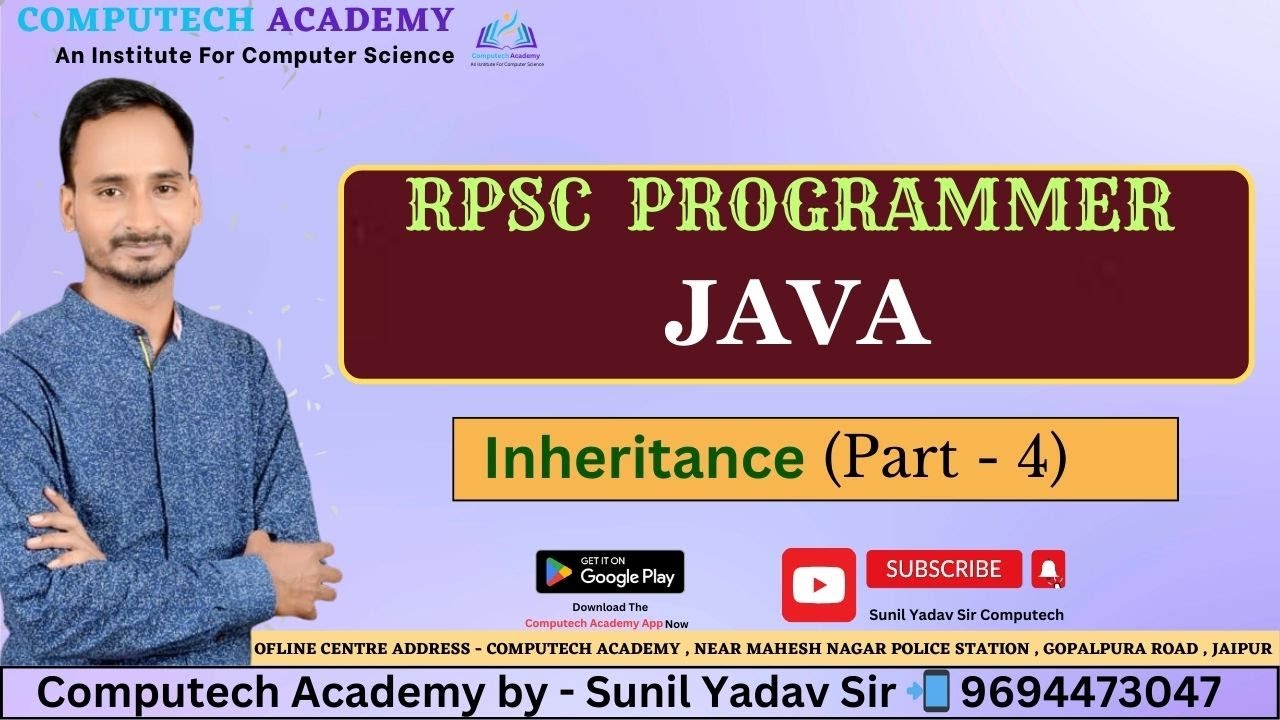 Rpsc Programmer Java Inheritance Part 4 9694473047programmer 8031