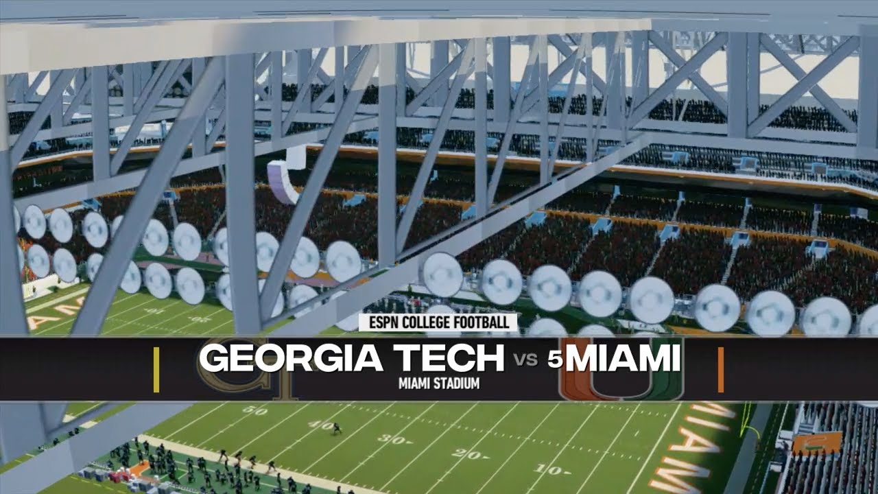 LIVESTREAM: Georgia Tech vs #5 Miami | GT CFB Revamped Dynasty - YouTube