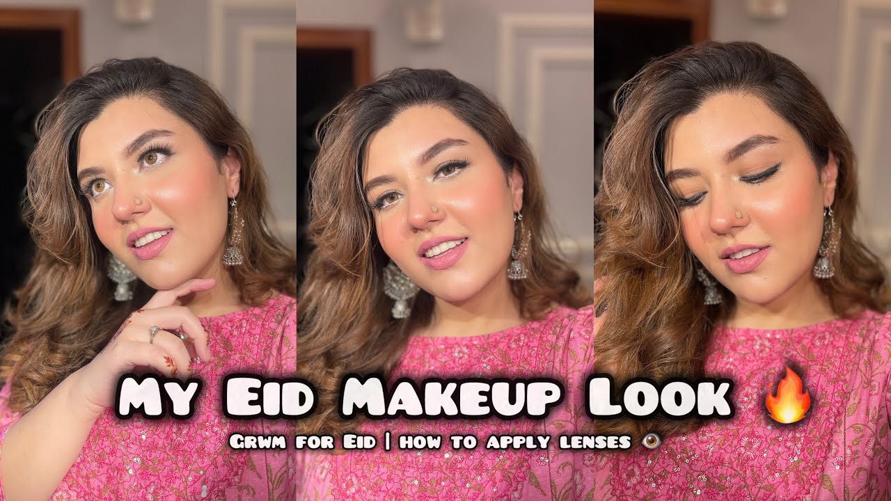 Eid Makeup Tutorial | How to apply Lenses | Beginner Friendly 💄 - YouTube