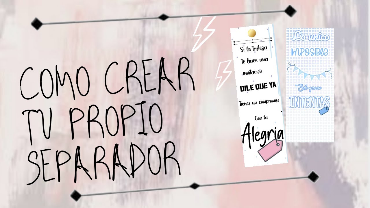 Como crear tu propio separador imprimible - YouTube