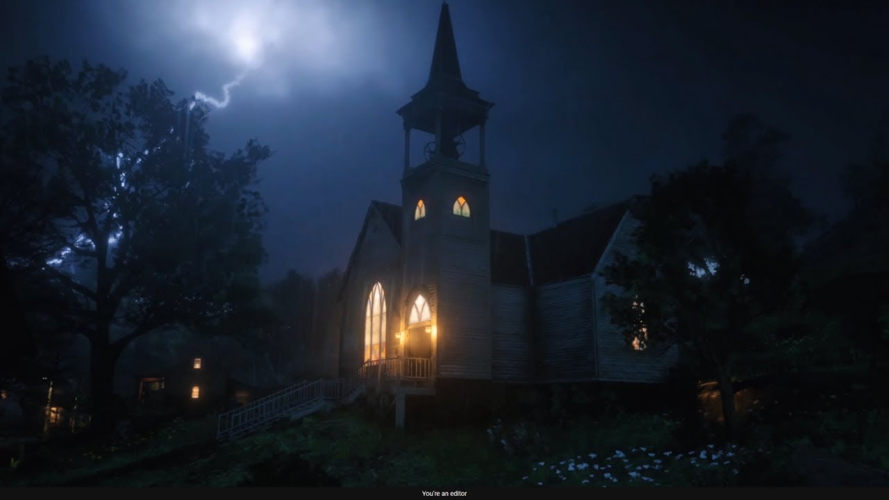 Rain & Thunder Ambience outside Majestic Church | RDR2 - YouTube