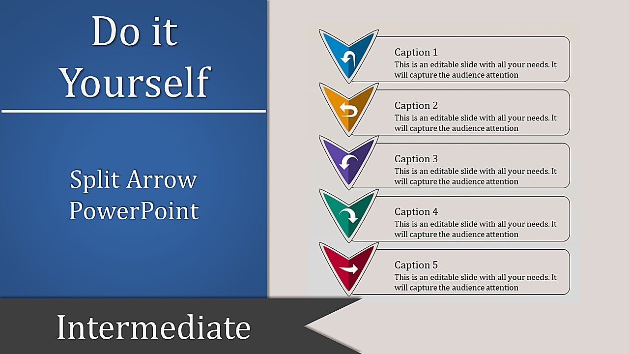 How To Make Split Arrow PowerPoint - YouTube