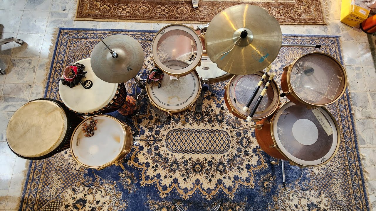 Golden & Brown Drum Set - YouTube