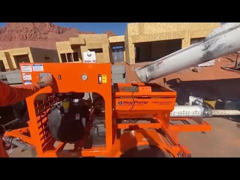 Portable Concrete Pump by EZG Hog Pump - YouTube