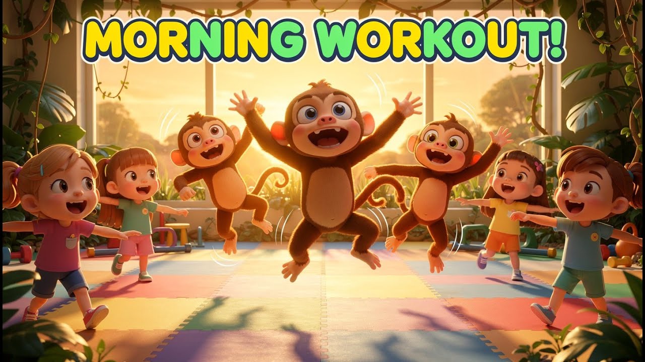 Silly Monkeys Morning Workout | Fun Exercise Song by dodo verse ...
