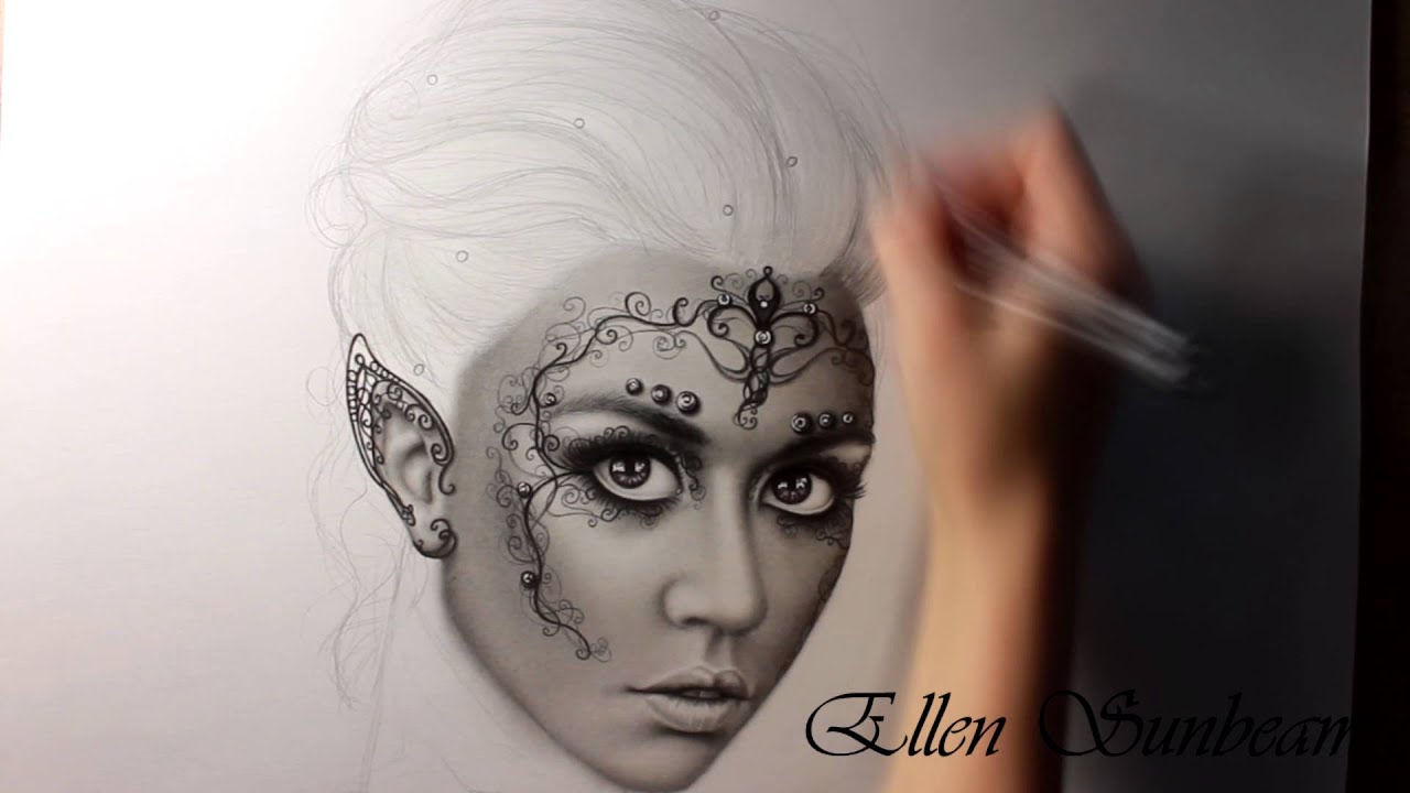 Drawing Allison Harvard by Ellen Sunbeam - YouTube