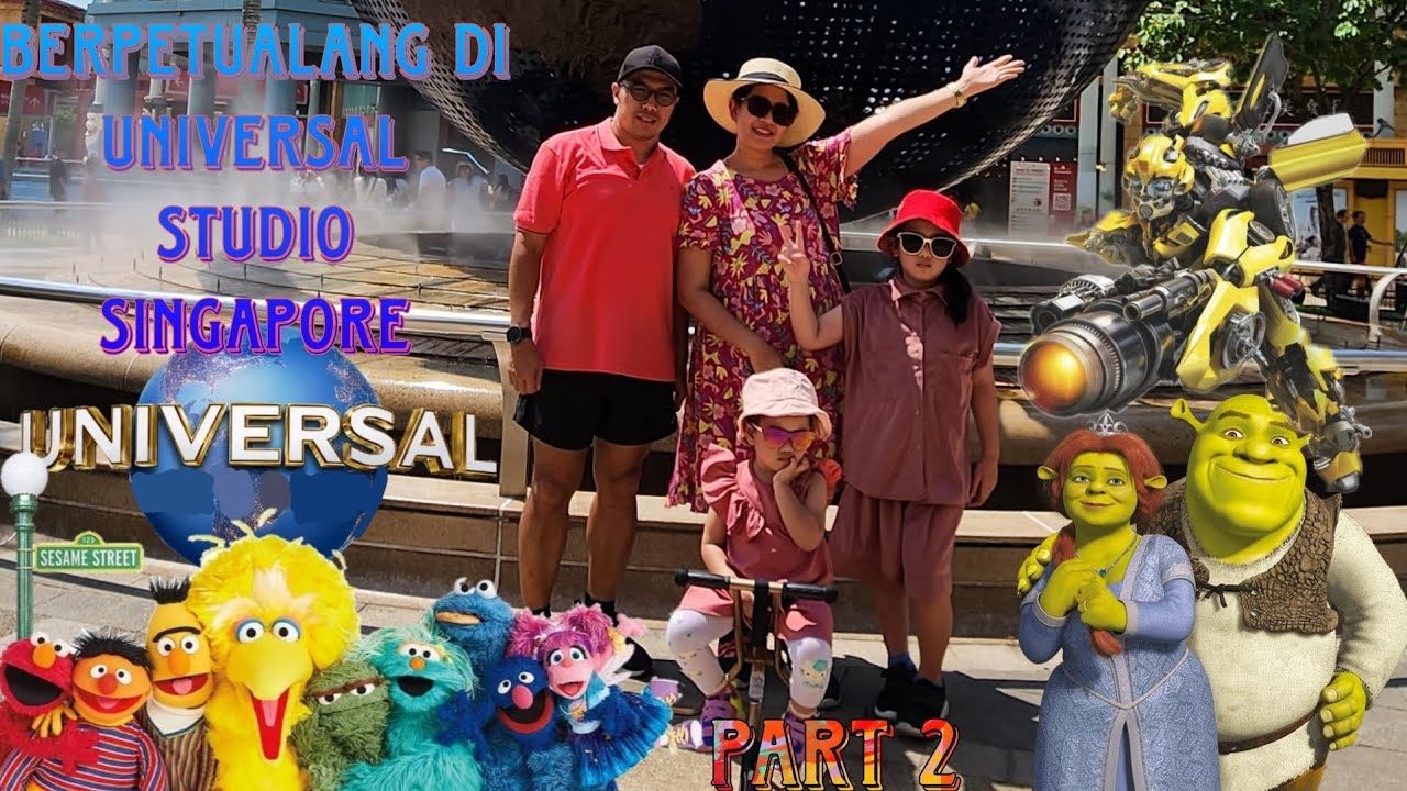 Seharian di Universal Studio Singapore... Bertemu Sesame Street, Shrek ...