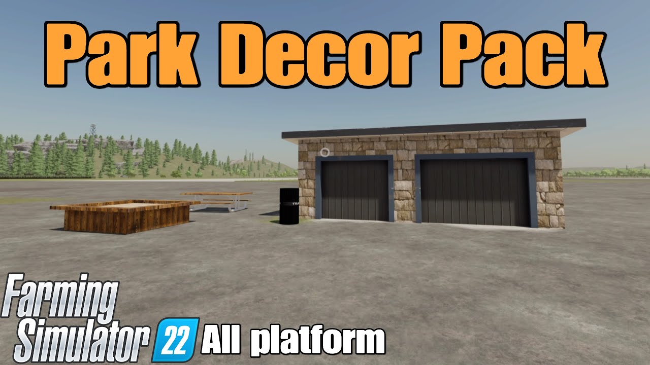 Park Decor Pack / FS22 mod for all platforms - YouTube