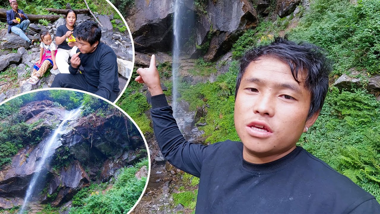 Exploring beautiful waterfall in Manjita's Village II Travelling waterfall with dad & little ...