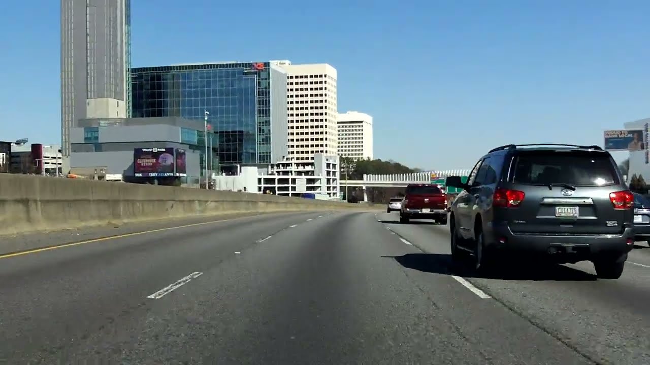Atlanta Perimeter (Interstate 285 Exits 10 to 20) inner loop - YouTube