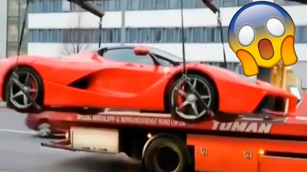 FERRARI LAFERRARI TOWED BY POLICE IN WIEN - YouTube