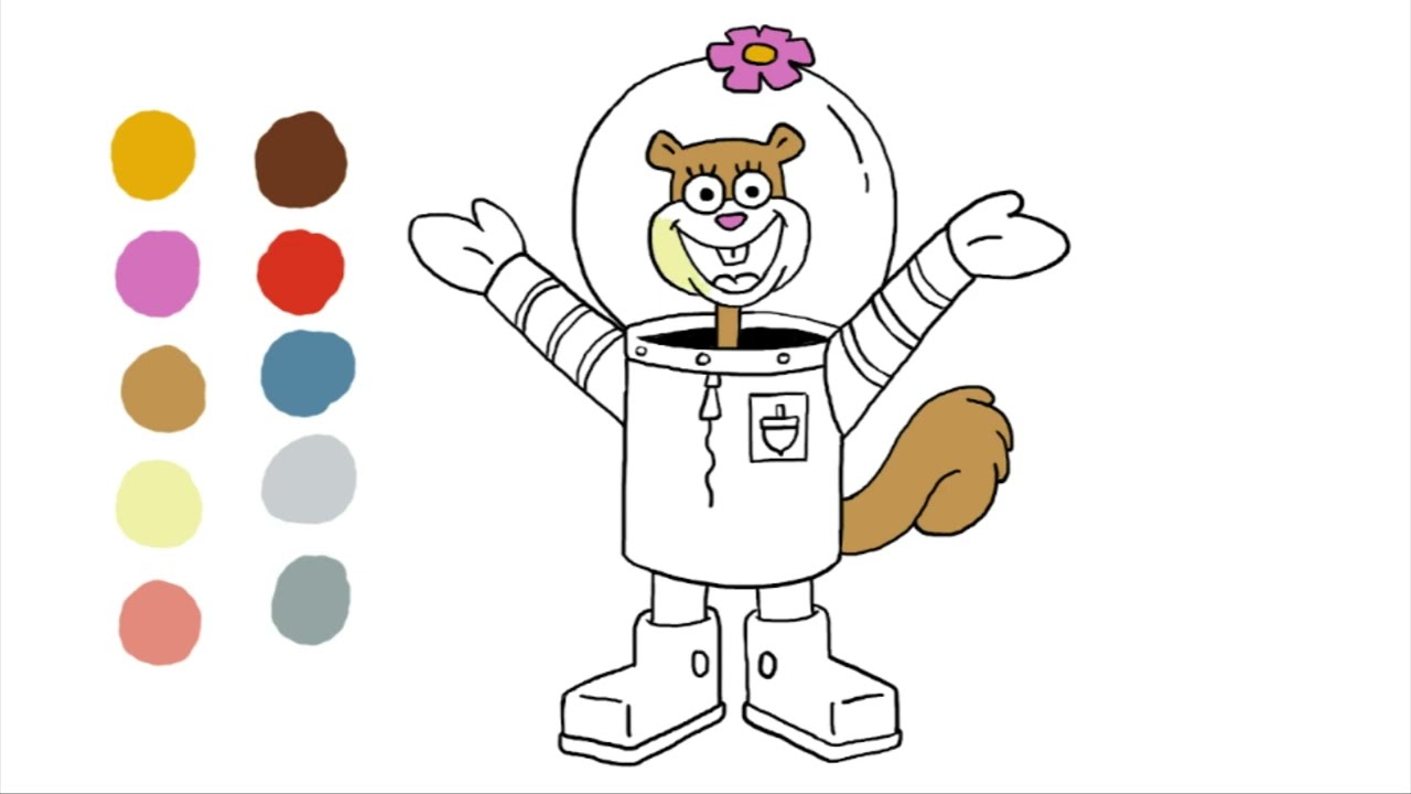 Sandy From Spongebob Coloring Pages