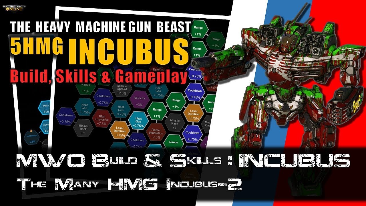 [BRxV] MWO Build & Skills : 5HMG Incubus - YouTube