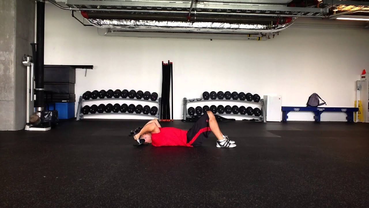 Skullcrusher Dumbbell Floor Variation - YouTube