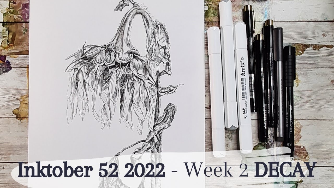 Inktober 52 2022 - Prompt 2 DECAY - Time Lapse - YouTube
