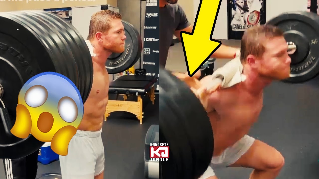 (OH!) Canelo Alvarez Squatting Heavy Weight To Generate Explosive Power ...
