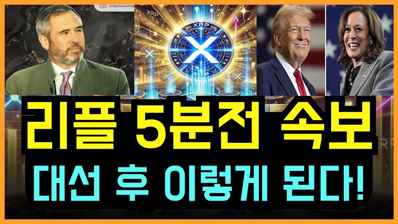 리플 코인 5분전 속보 미국 대선 후 리플 Xrp 이렇게 된다 리플목표가 리플호재 리플전망 리플코인목표가 리플