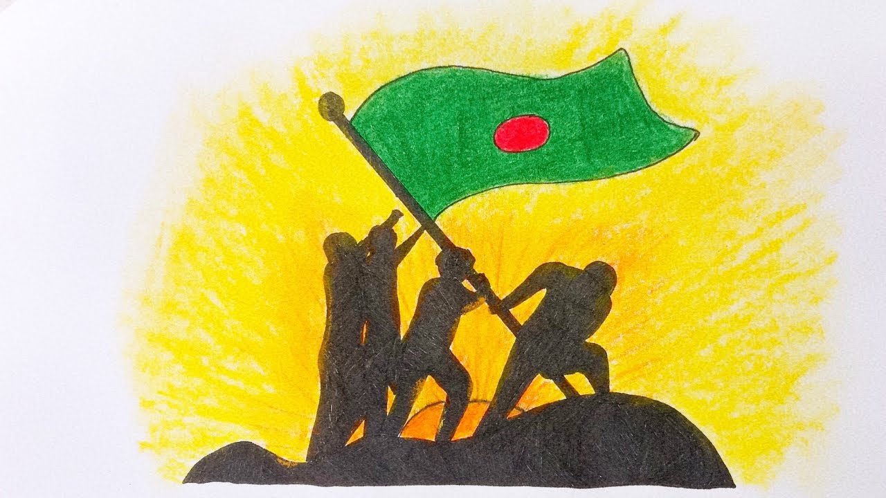 26 March Drawing //How to draw a scenery of Independent day step by ...